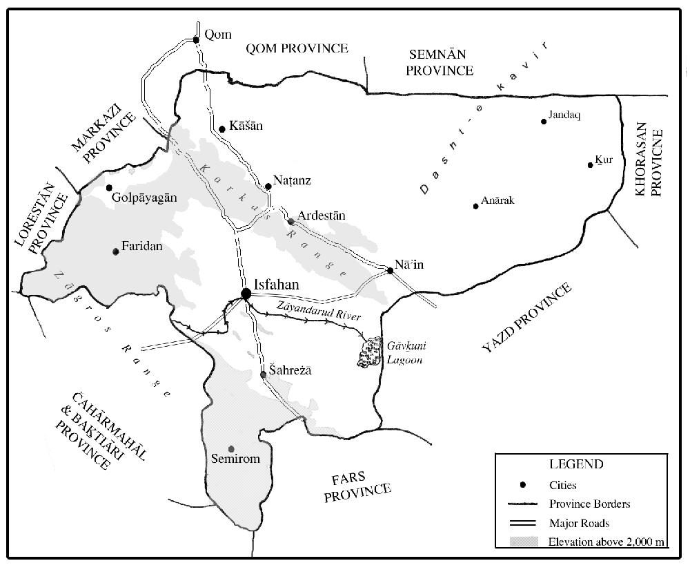 ISFAHAN i. GEOGRAPHY - Encyclopaedia Iranica